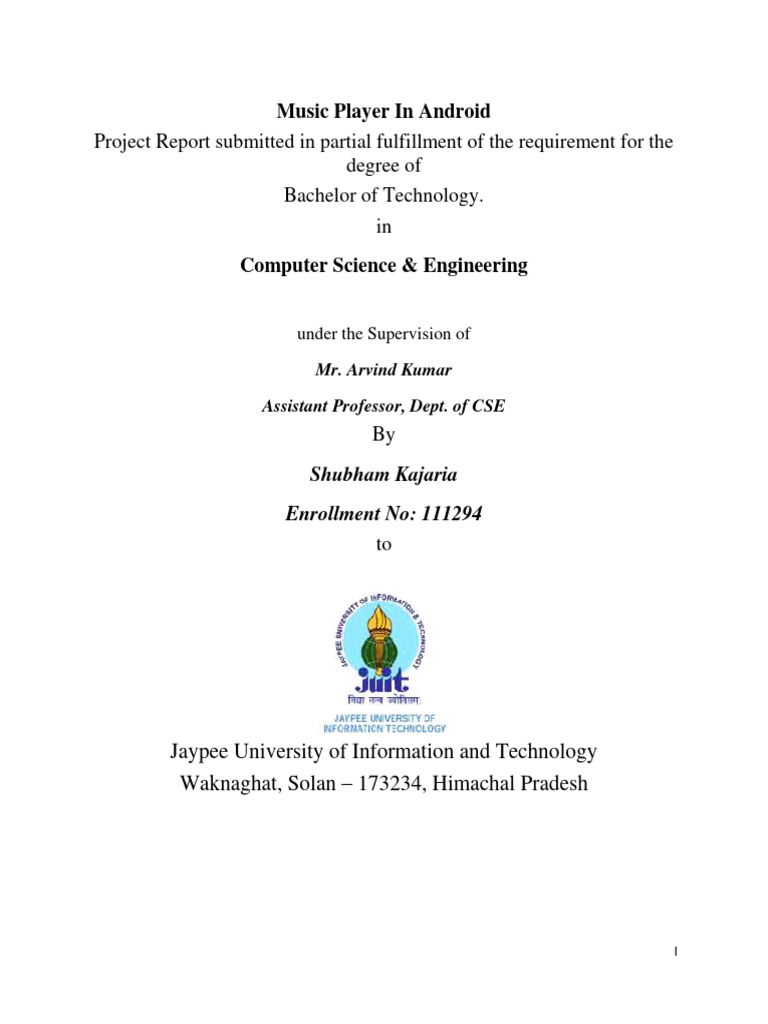 Music Player in Android | PDF | Android (Operating System) | Eclipse (Software)