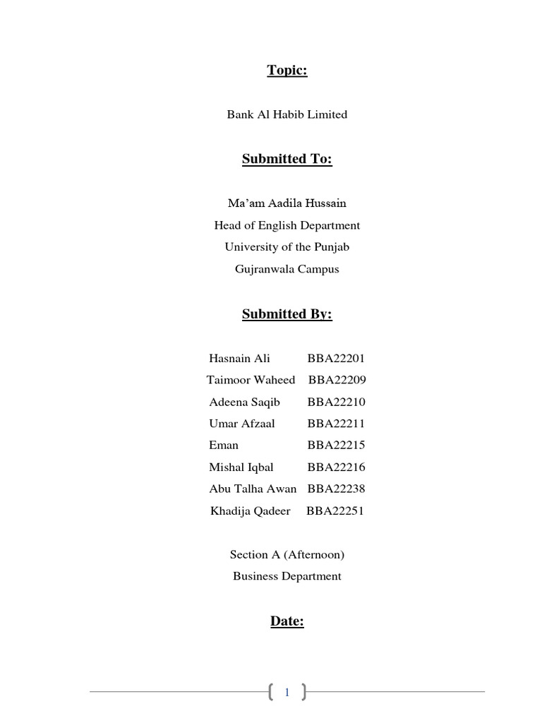 Formal Report Writing (Group 1) (Section A-Afternoon) | PDF ...