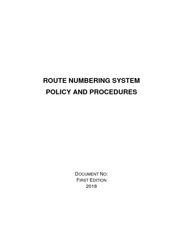 ADM Route Numbering Guidelines | PDF | Traffic | Controlled Access Highway