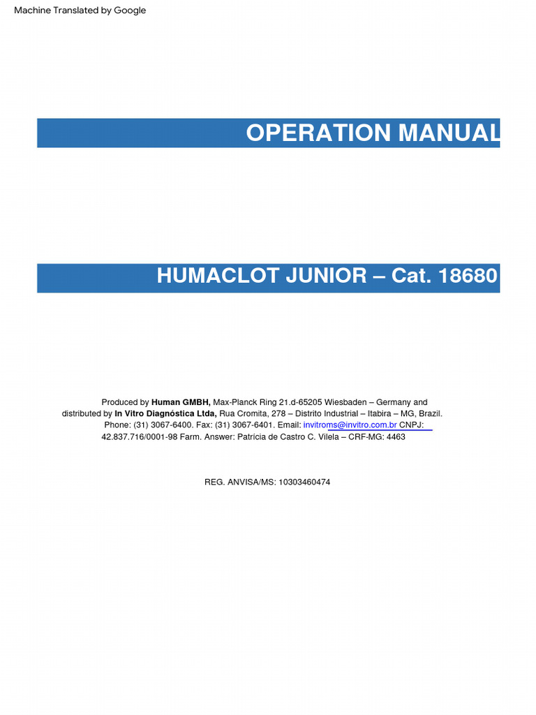 humaClot Junior | Download Free PDF | Barcode | Waste Management
