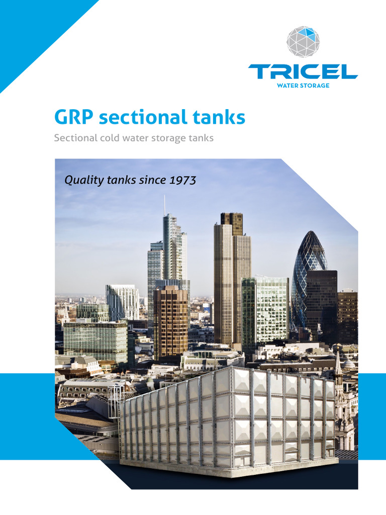 GRP Sectional Cold Water Storage Tanks | PDF | Building Insulation | Water