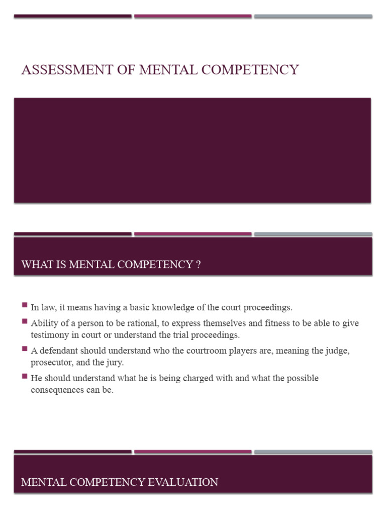 Assessment of Mental Competency | PDF | Intelligence Quotient ...