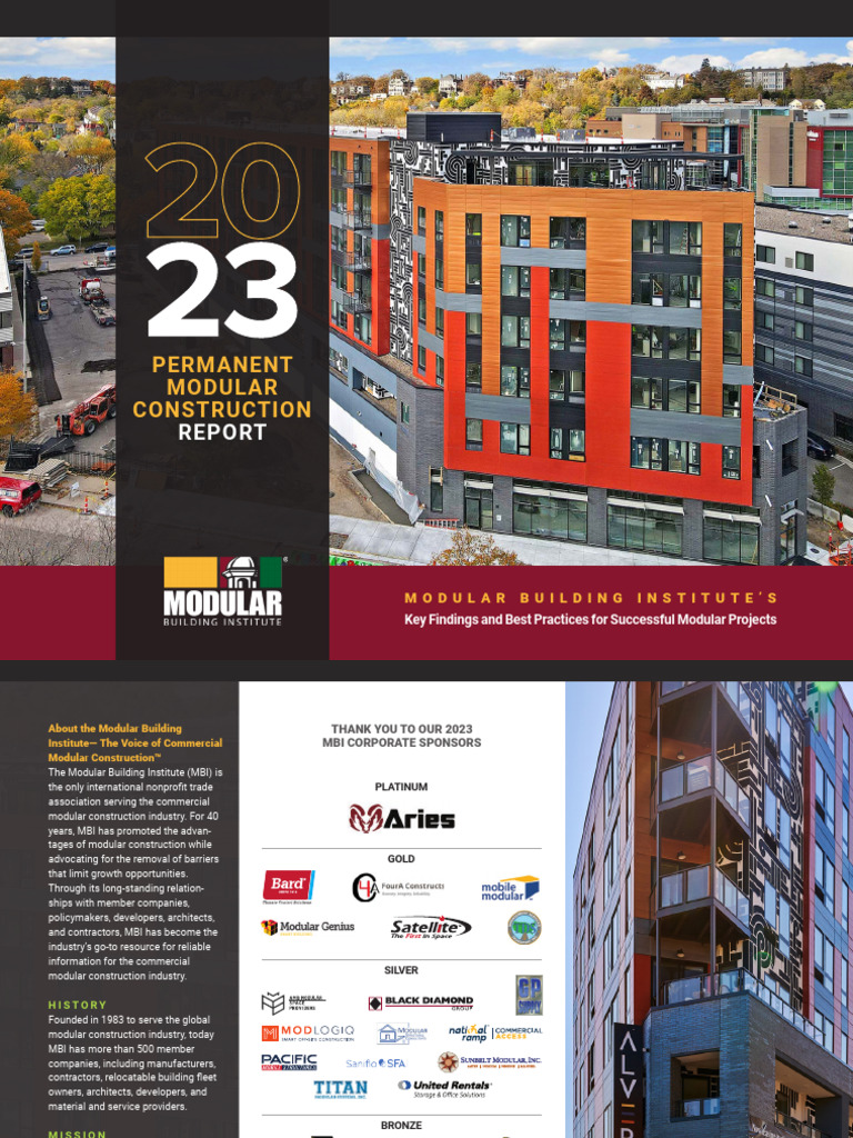Permanent Modular Construction: Modular Building Institute'S | PDF