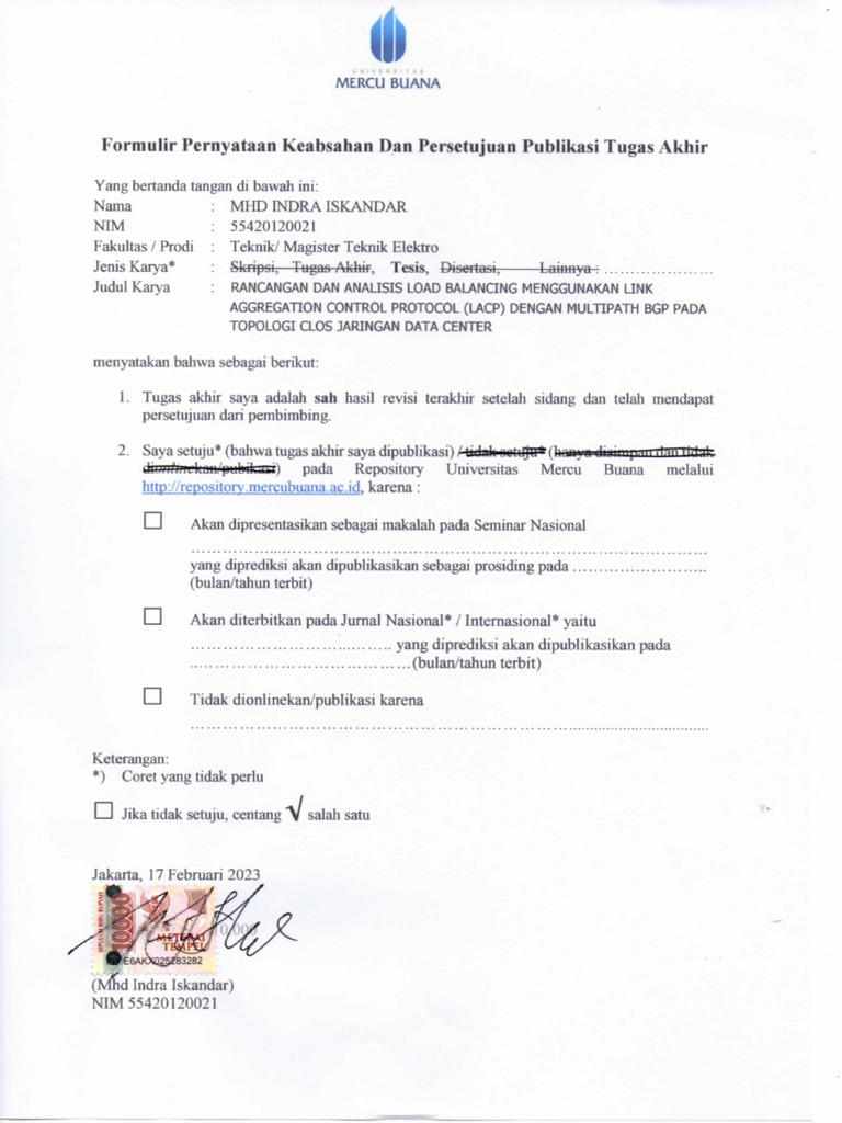 55420120021-Mhd Indra Iskandar-10 Hasil Scan Formulir Pernyataan Keabsahan Dan Persetujuan ...