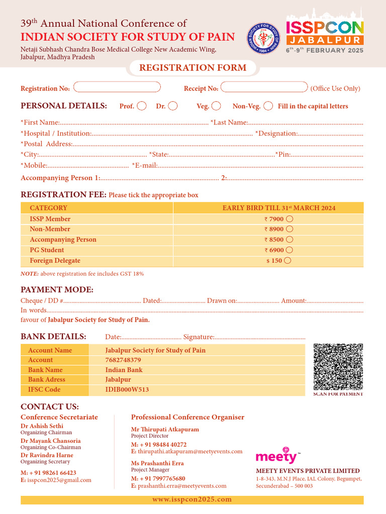 ISSPCON 2025 - Registration Form - V2 | PDF | Services (Economics ...