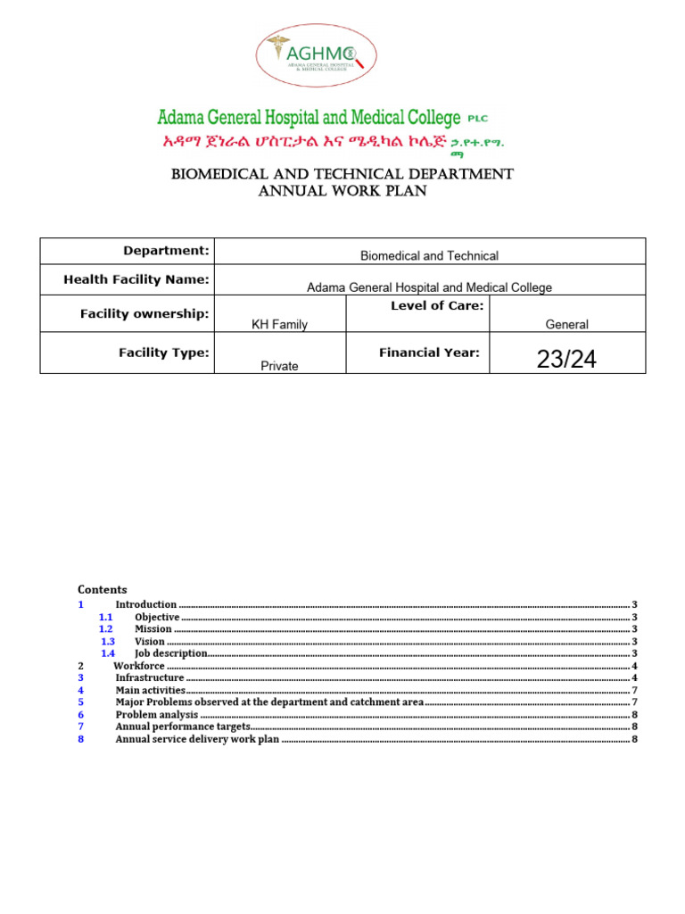 BME Annual Work Plan Format Final | PDF | Biomedical Engineering ...