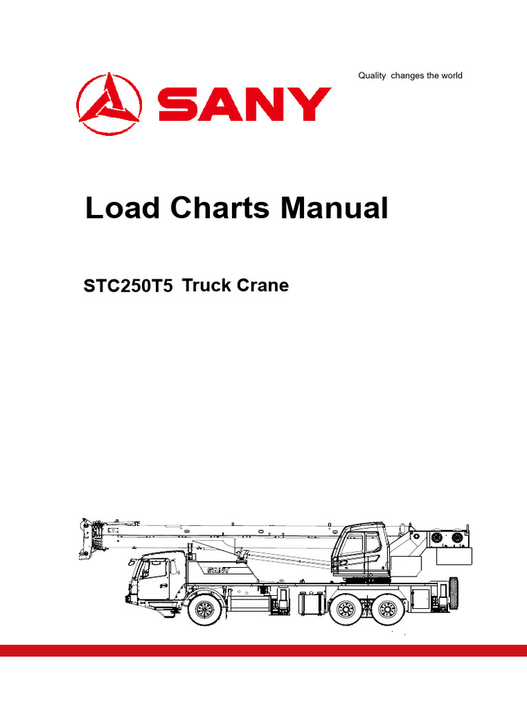STC250T5 Crane Load Charts Manual | PDF | Crane (Machine) | Lift (Force)