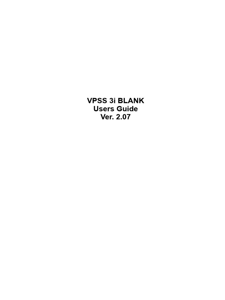 VPSS3i BLANK Users Guide | PDF | Computer File | Button (Computing)