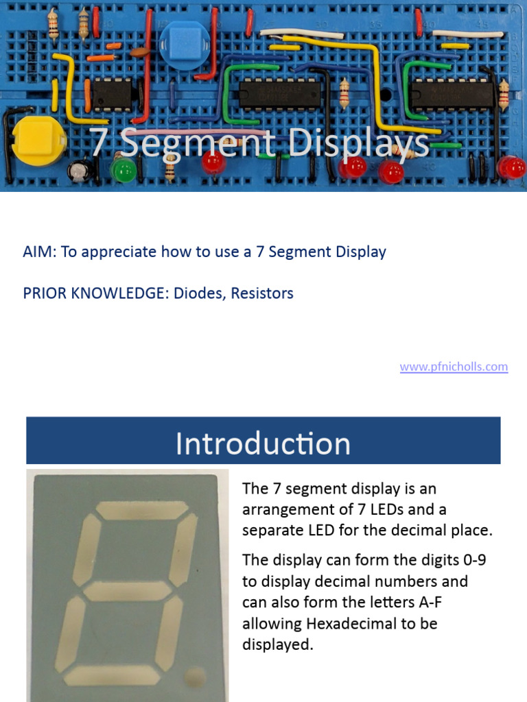 7 Seg Display | PDF | Anode | Light Emitting Diode