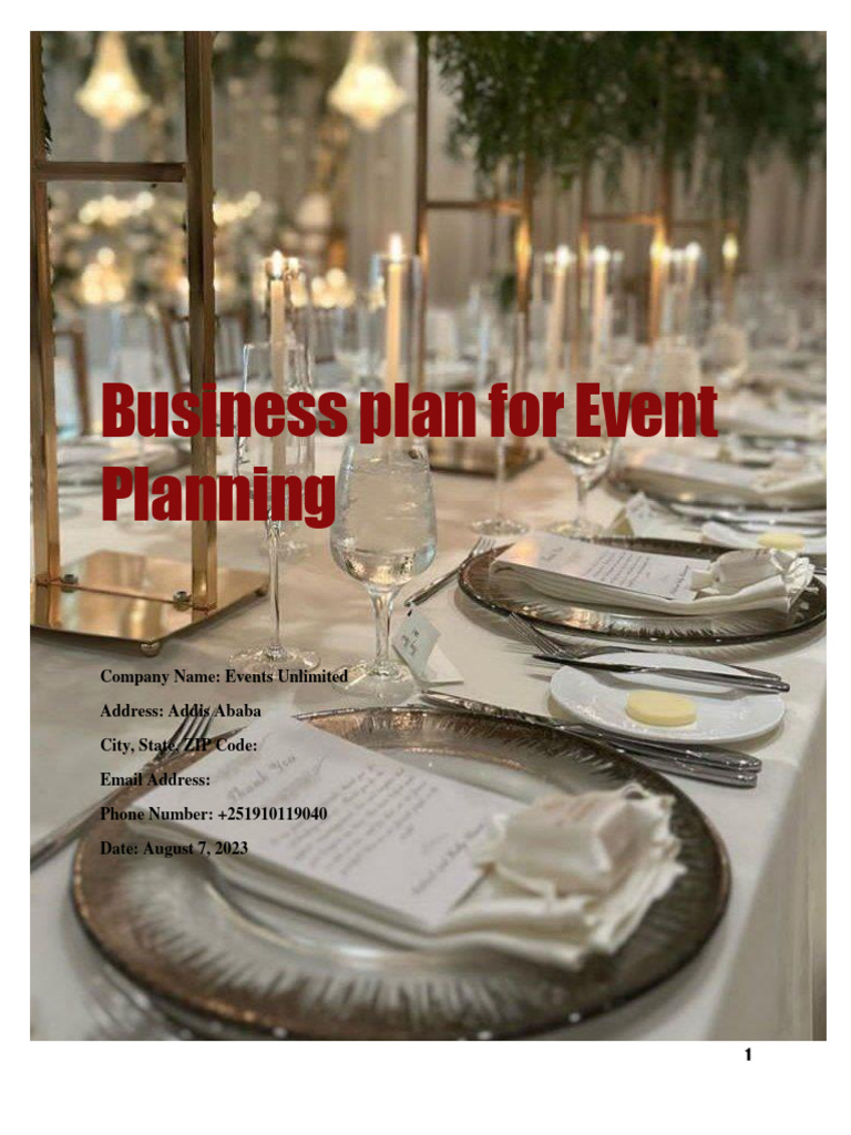 Business Plan for Events Unlimited | PDF | Brand | Marketing