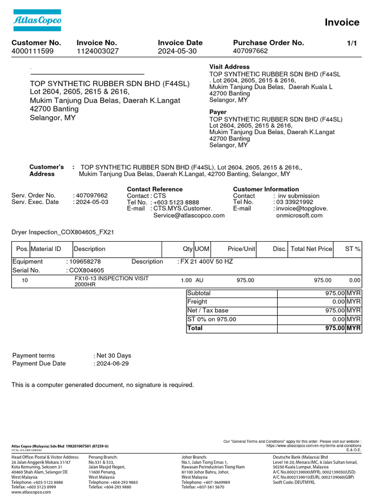 Inv - 1124003027 - Po - 407097662 - VR - 407097662 - (Top Synthetic Rubber) | PDF