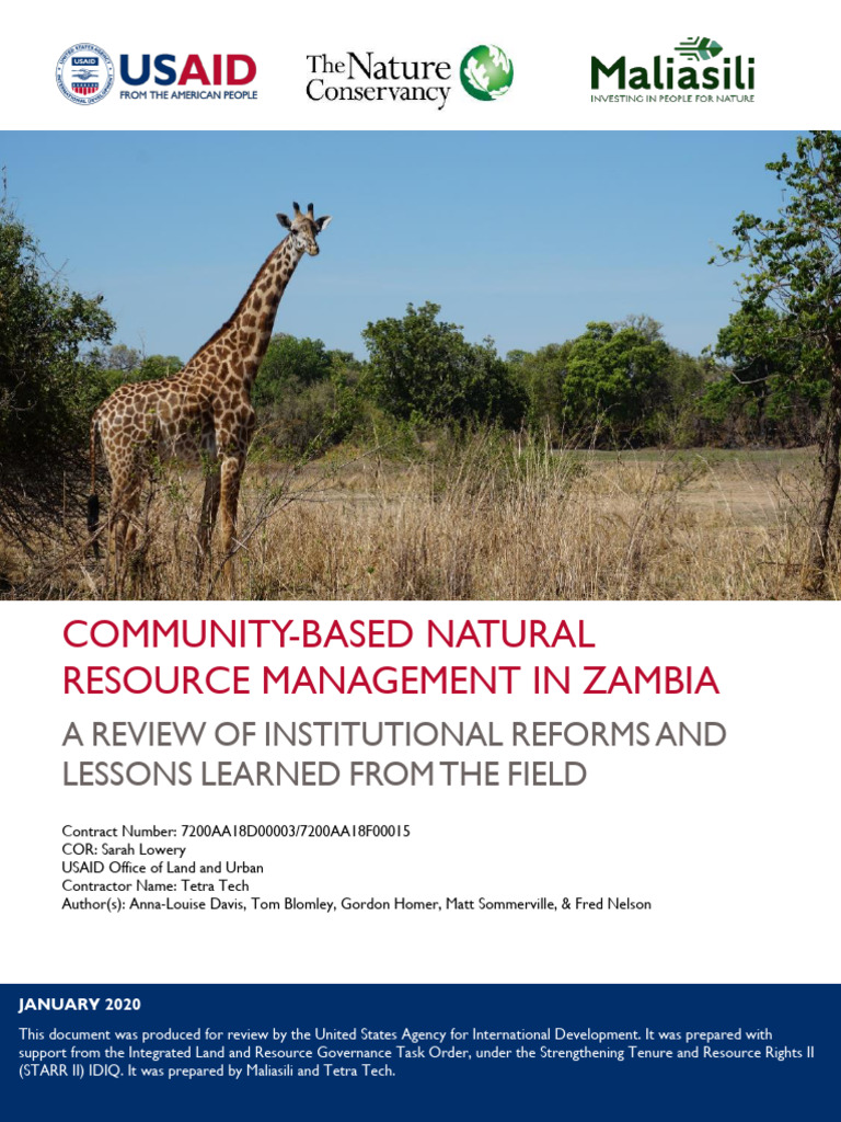 Community-Based Natural Resource Management in Zambia | PDF | Natural ...