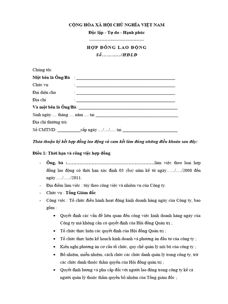NS - 21 - BM01 - Hop - Dong - Lao - Dong Voi Tong Giam | PDF