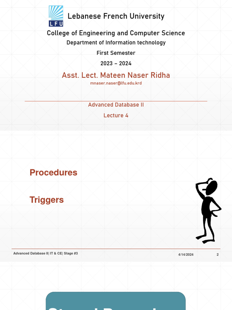 Lect 4 | PDF | Databases | Parameter (Computer Programming)