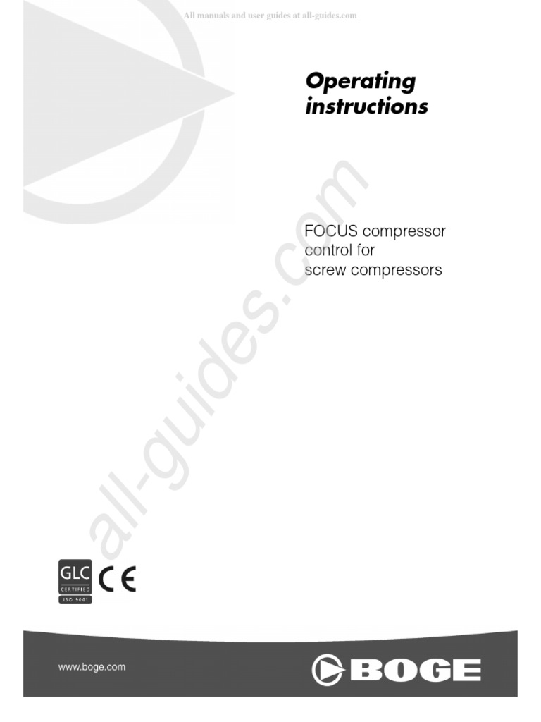 Boge Focus Operating Instructions Manual 31 | PDF | Power Supply ...