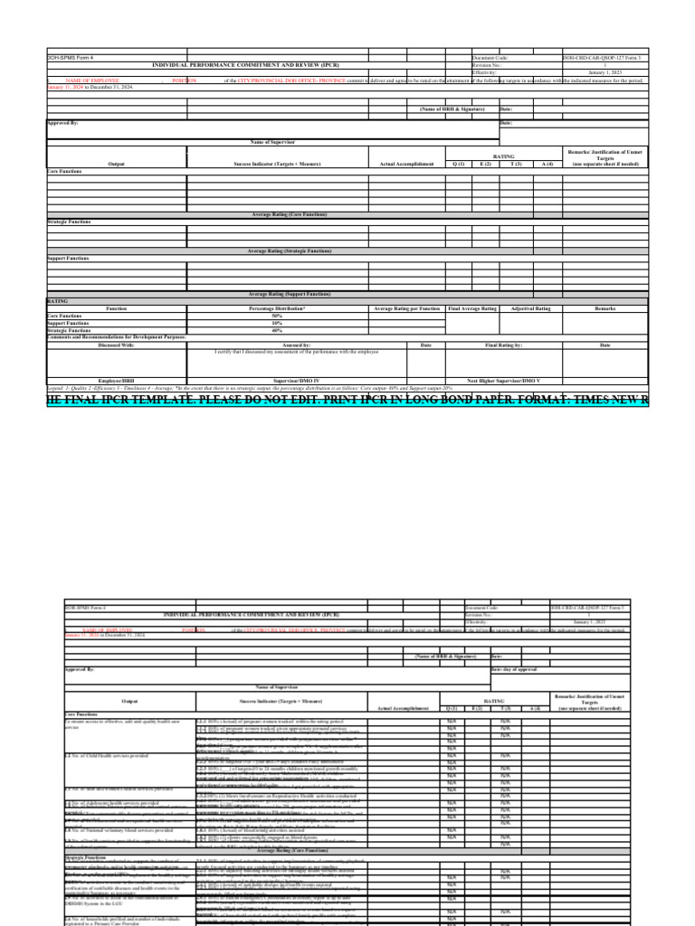 IPCR-EVALUATION-FOR-HRH-2024 | Download Free PDF | Preventive ...