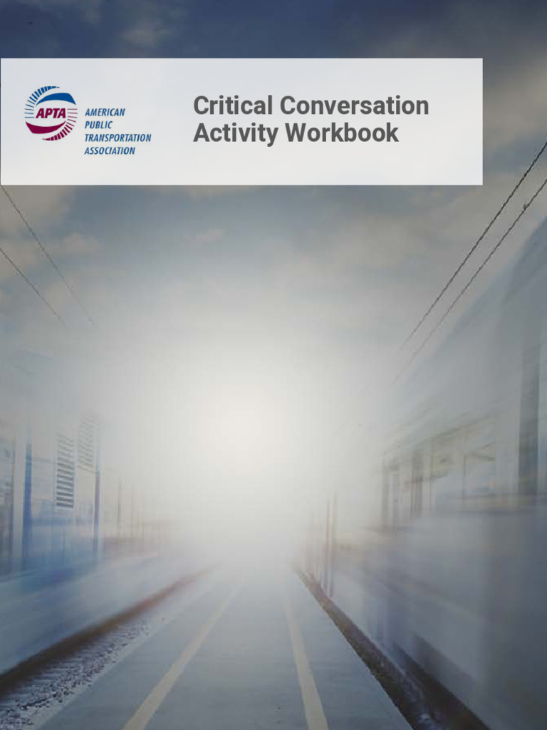 APTA-Critical Conversation Activity Workbook | PDF | Conversation ...