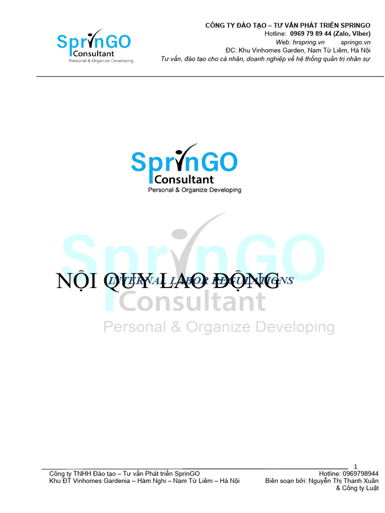 SprinGO Academy N I Quy Lao Đ NG 2021 | PDF
