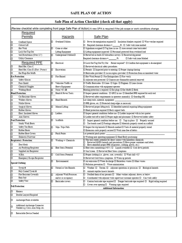 Safe Plan of Action | Download Free PDF | Personal Protective Equipment ...