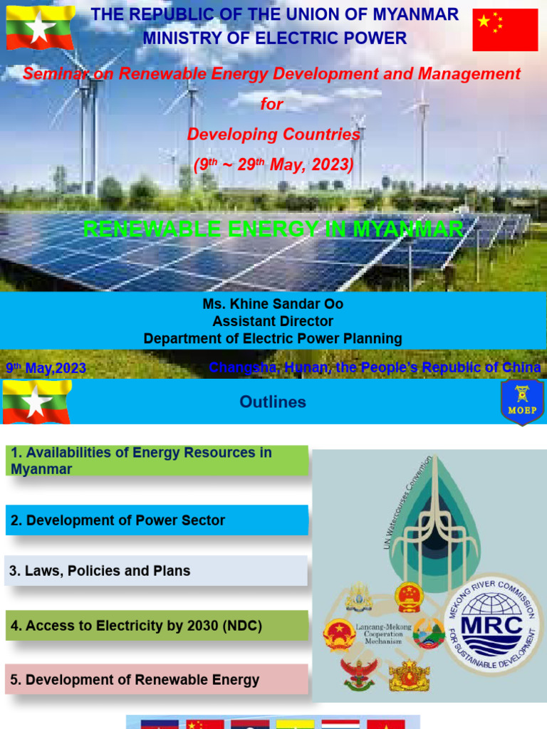 NDC Goals for Renewable Energy in Myanmar | PDF | Electricity ...