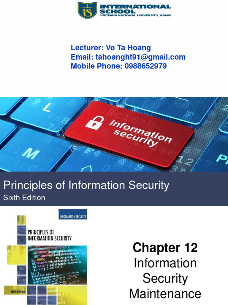 Information Security - Ch12 | Download Free PDF | Vulnerability (Computing) | Information Security