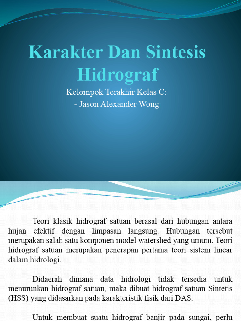 Hidrograf Satuan Sintetik: Metode dan Karakteristik | PDF
