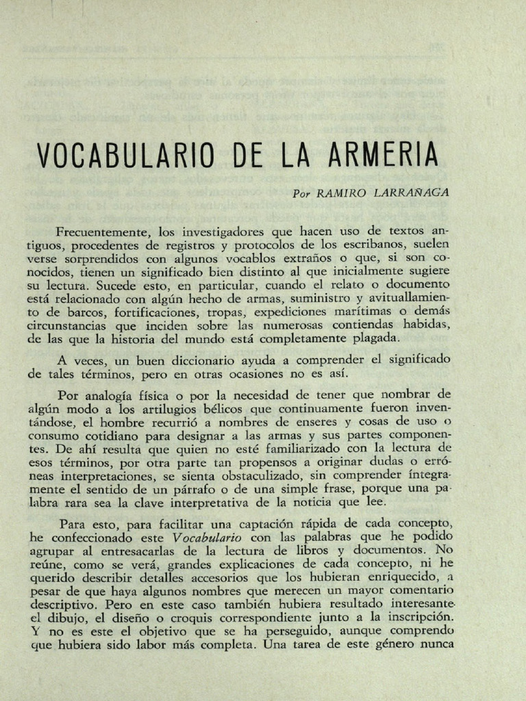 Diccionario Armamentístico | PDF | Artillería | Armas de fuego