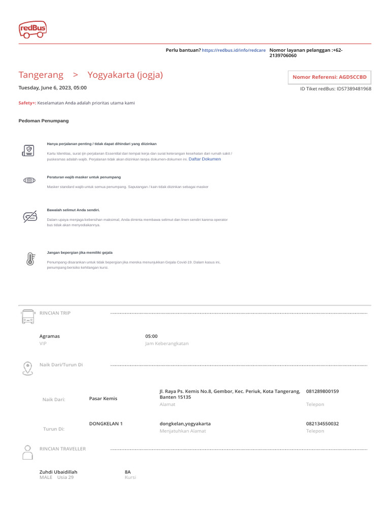 Ticket red bus | PDF