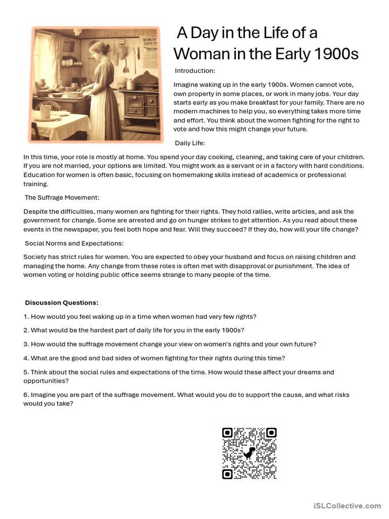 Life of Women in the Early 1900s | PDF | Self-Improvement