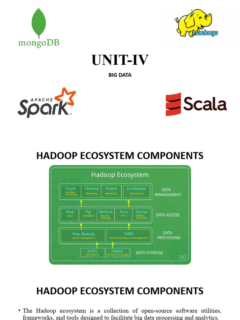 BigData Unit-4 Complete | PDF | Apache Hadoop | Apache Spark