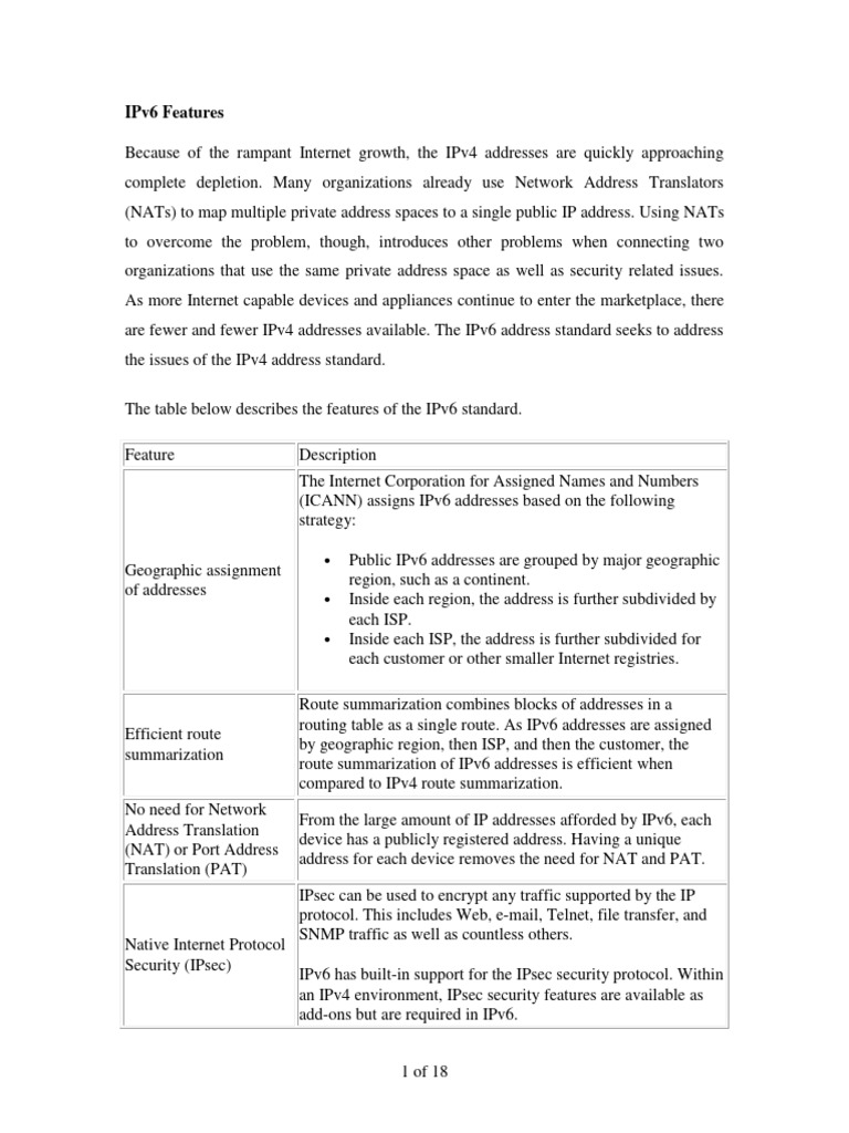 Chapter 4b IPv6 Features | PDF | I Pv6 | Ip Address