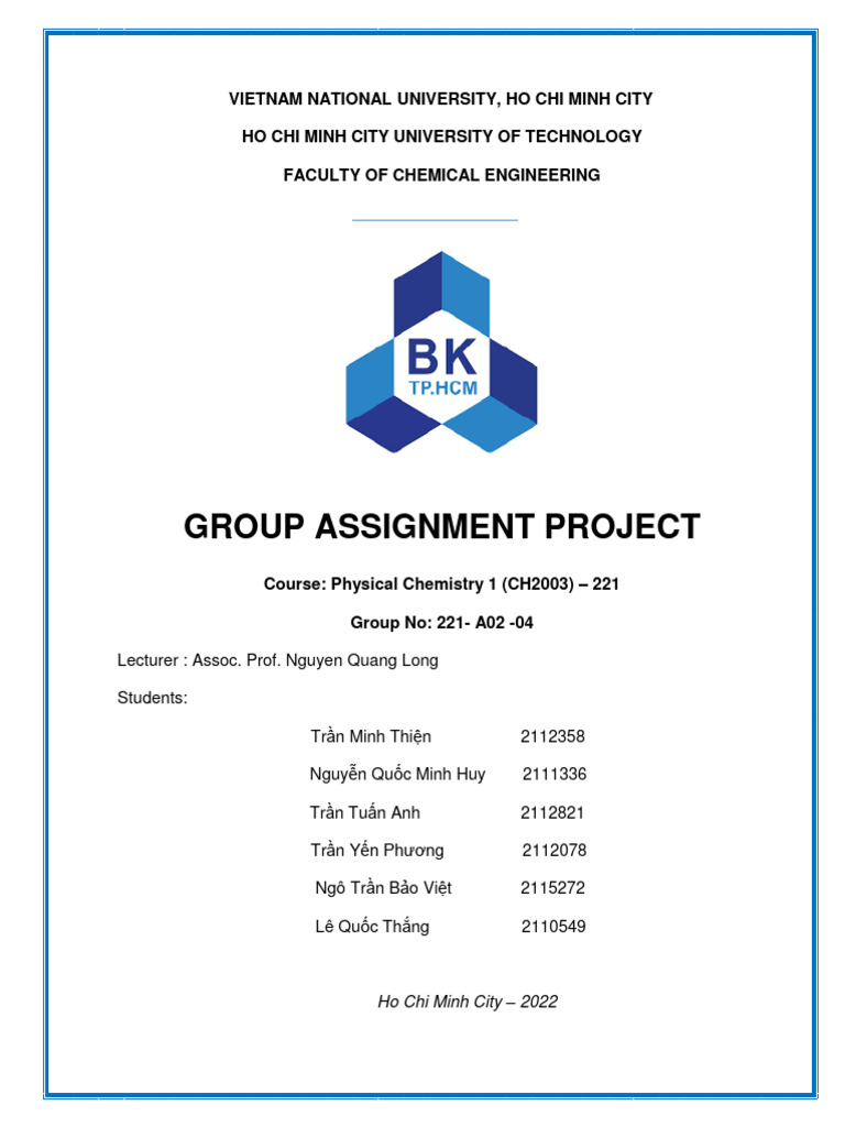 221 Assignment Group A02 04 | PDF | Chemical Equilibrium | Phase (Matter)