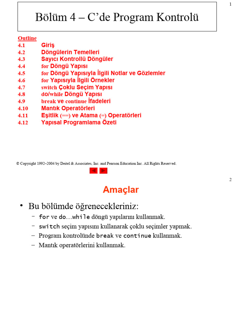 C Programlama-4 | PDF