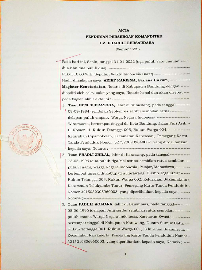 Akta Cv Compressed1 | PDF