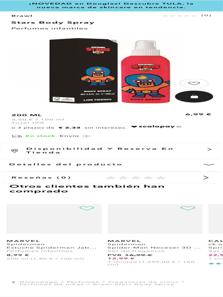 Brawl Stars Body Spray Perfumes infantiles ️ Compra online DOUGLAS | PDF
