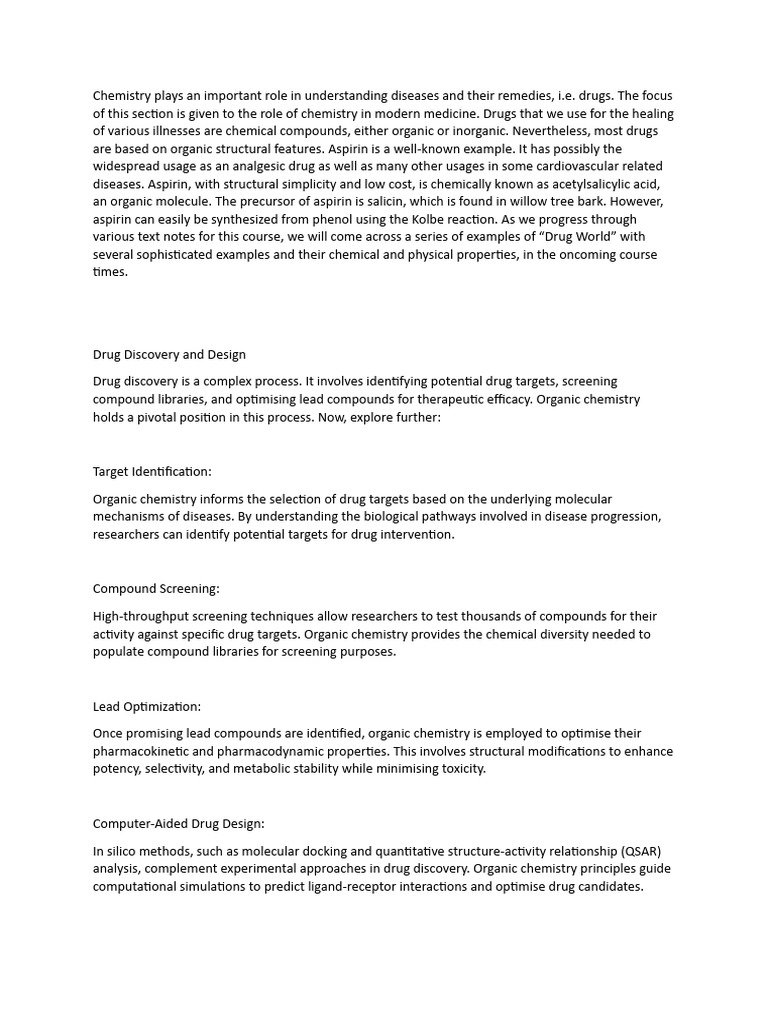 Organic Chemistry Assignment | PDF | Drug Discovery | Organic Chemistry