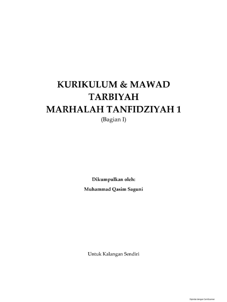 Mawad Tanfidz1-Part 1-Gabung | PDF