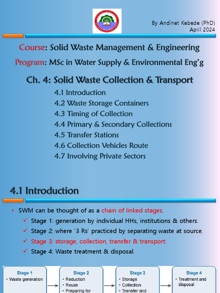 4. SW Collection & transport (1) | Download Free PDF | Waste | Waste ...