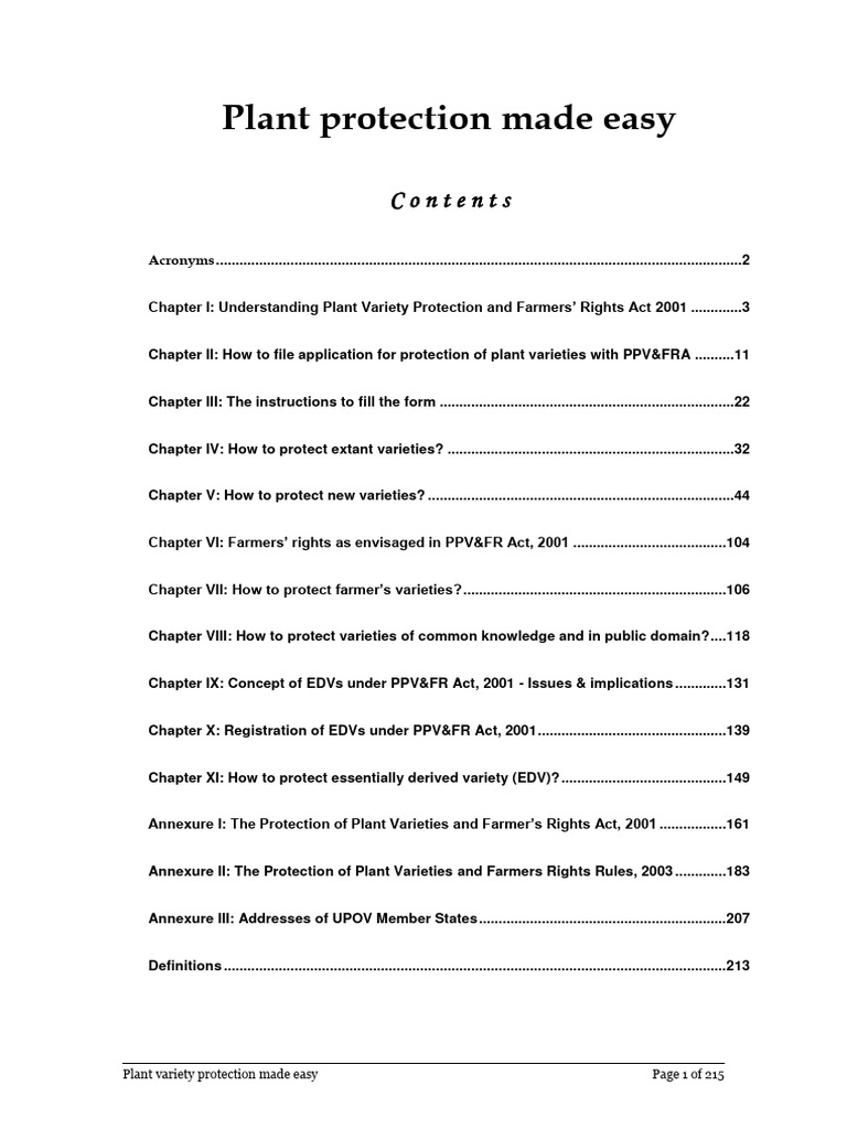 Plant Variety Protection Made Easy | PDF