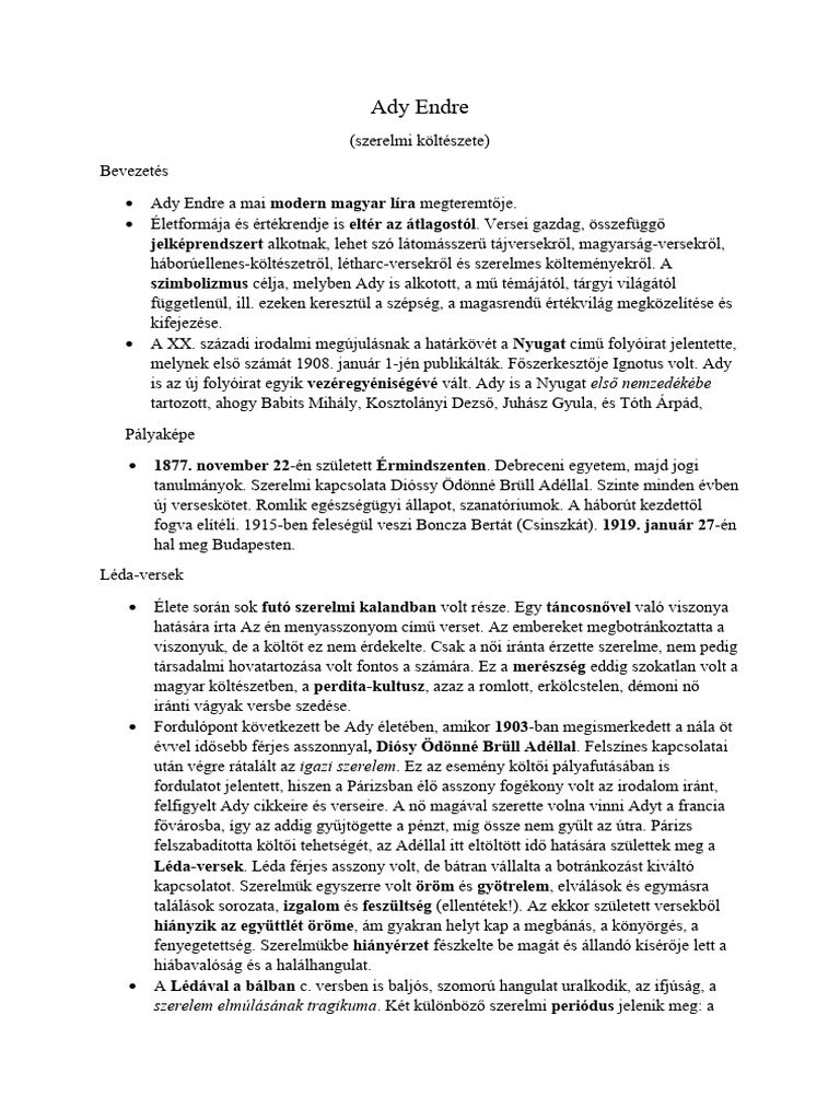 Ady Endre | PDF