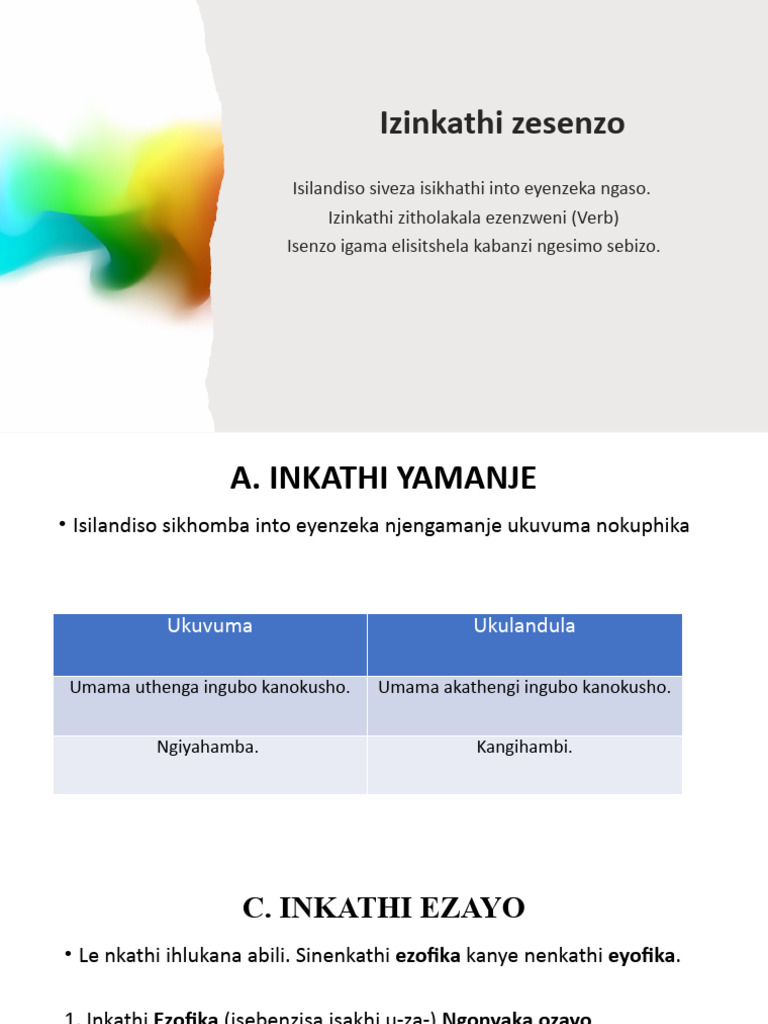 Izinkathi zesenzo (1) | PDF