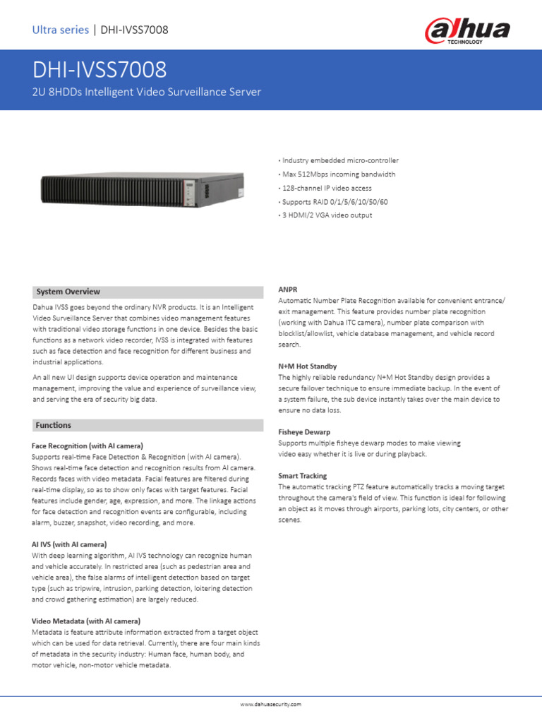 IVSS7008 Datasheet 20210621 | PDF | Surveillance | Hdmi