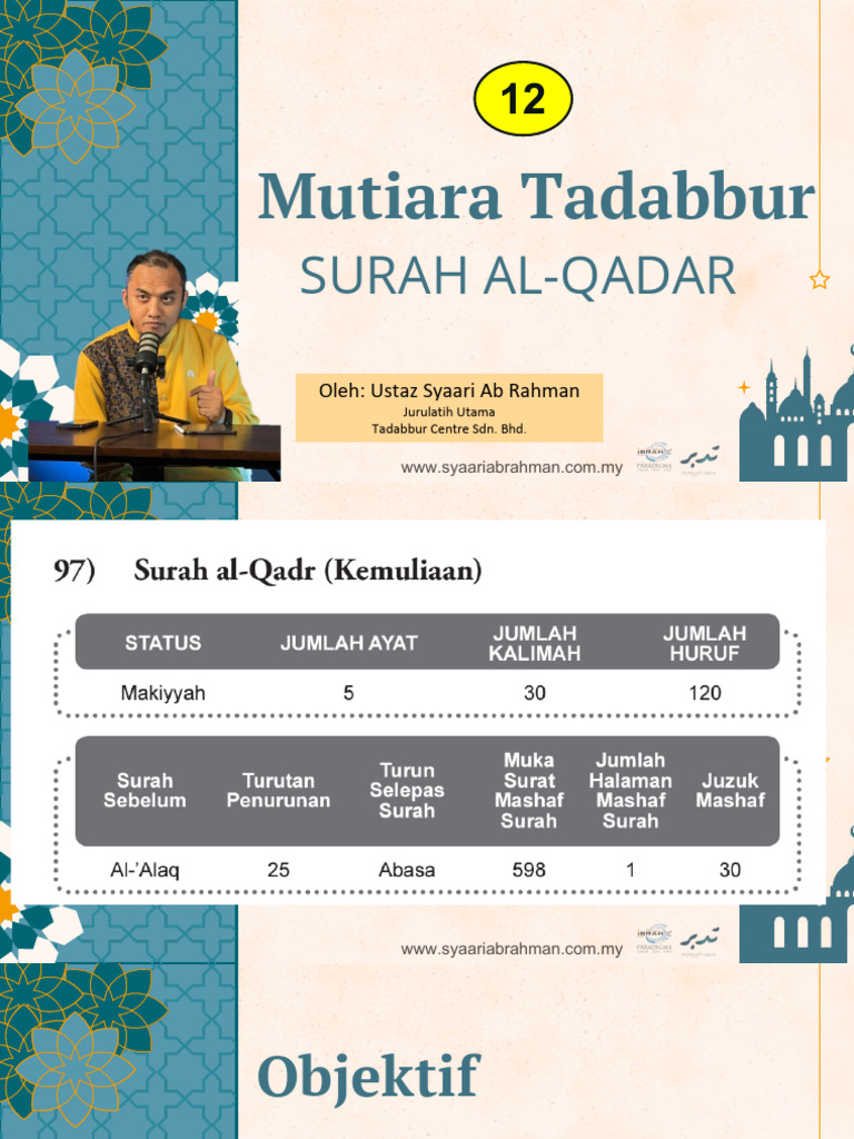 (Siri 9) Mutiara Tadabbur Surah Al-Qadr | PDF