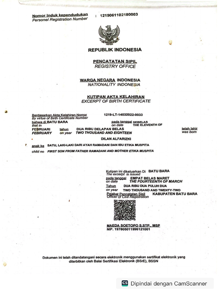 Akta Dilan Alfarizki | PDF