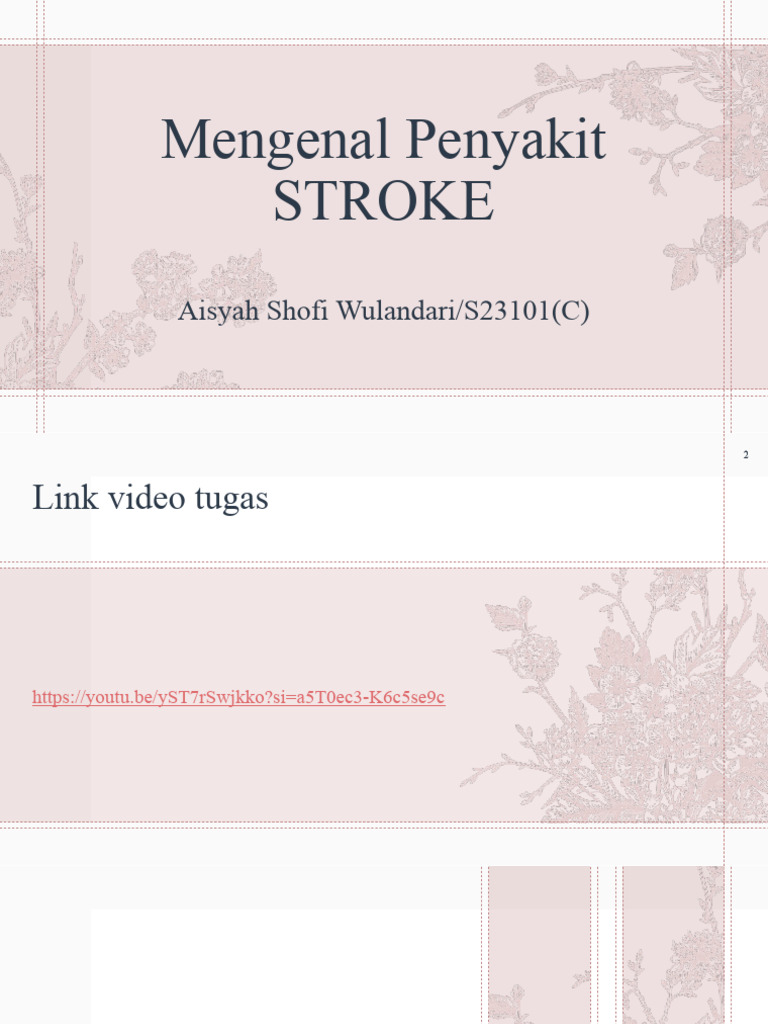 Aisyah Shofi Wulandari S23101 Mengenal Penyakit STROKE | PDF