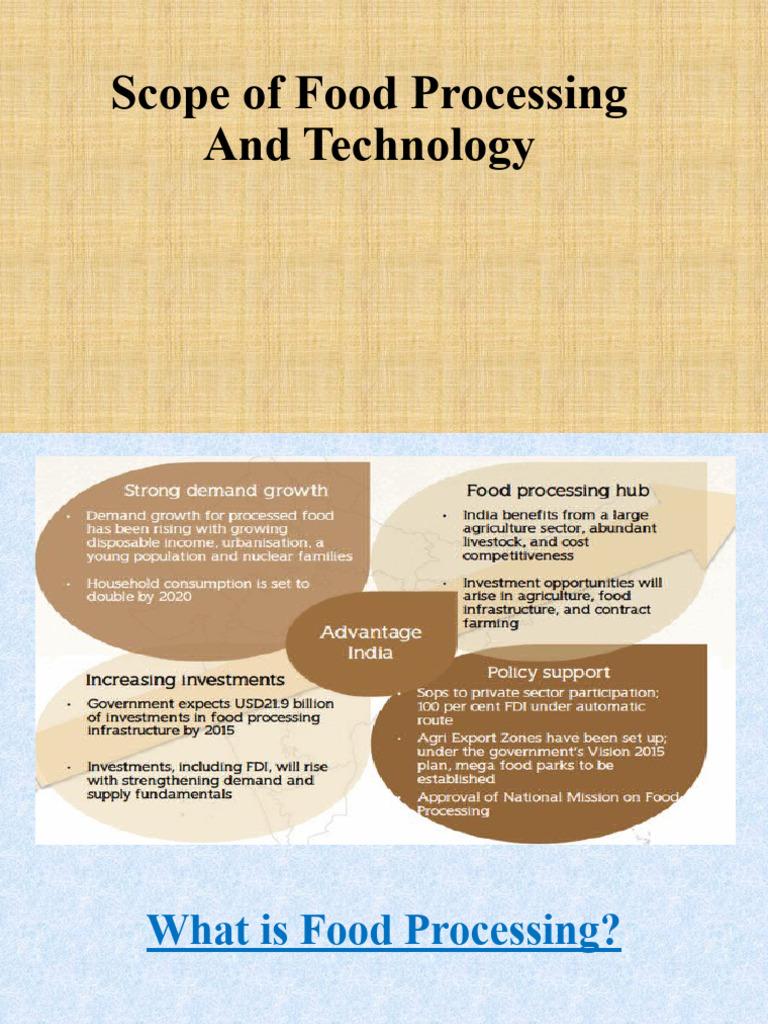 Scope of Food Processing And Technology | PDF | Food Preservation | Food Processing