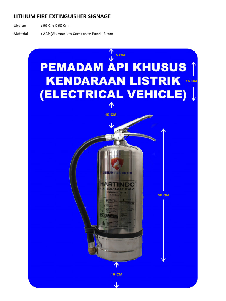 Lithium Fire Extinguisher Signage | PDF