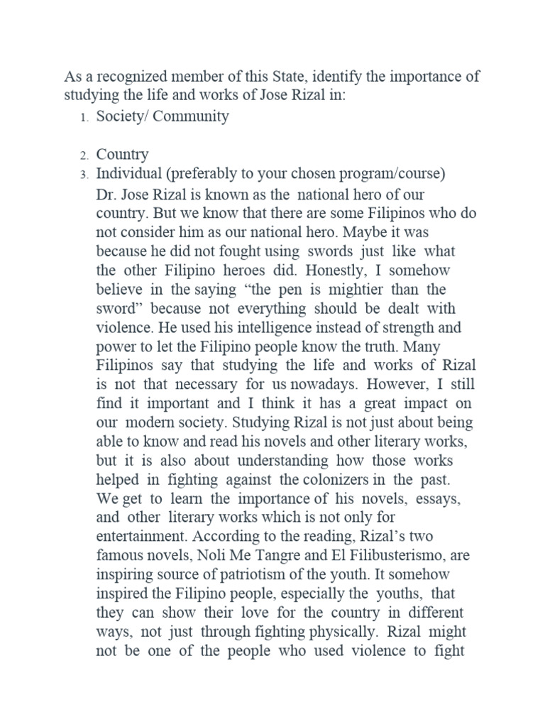 rizal 2 | PDF