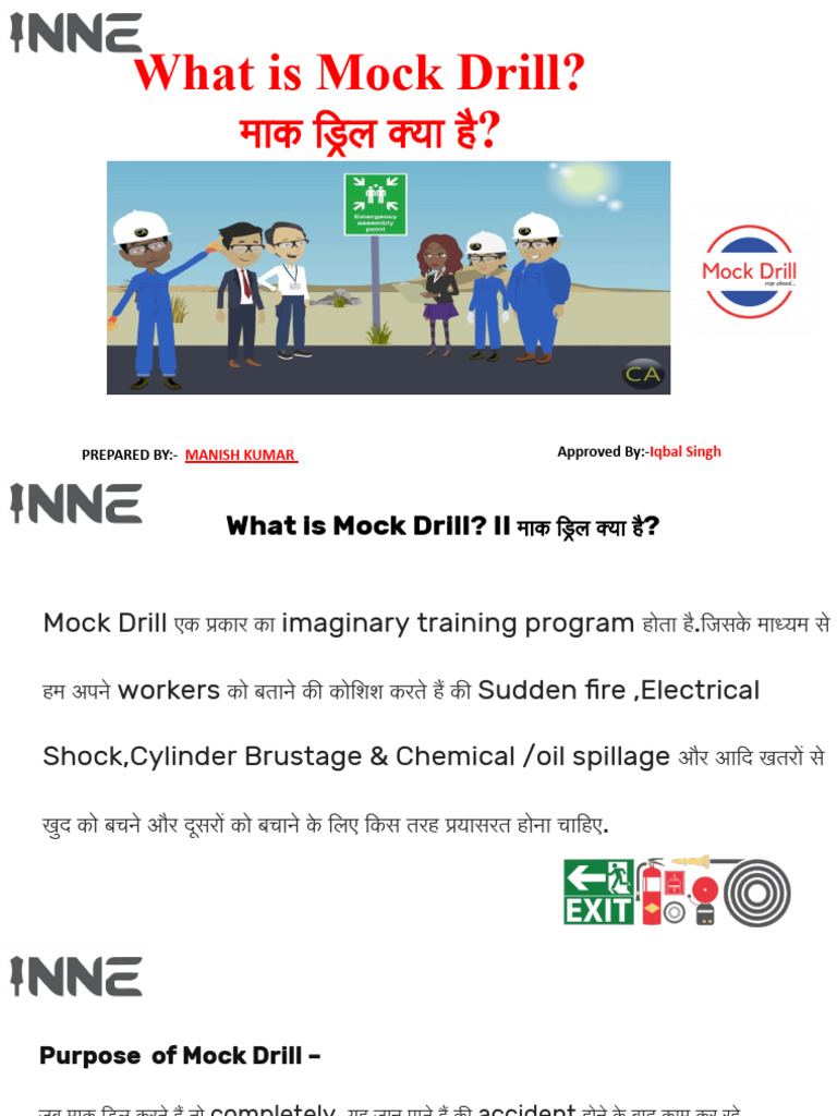 Mock Drill PPT IN HINDI NNE | PDF
