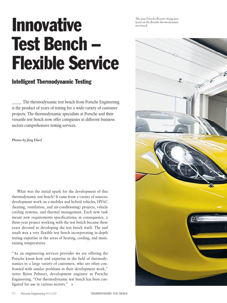 Intelligent Thermodynamic Testing – Innovative Test Bench – Flexible ...